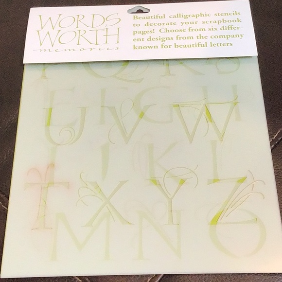 Scrapbook | Art | Words Worth Stencil Alphabet Set 2 | Poshmark
